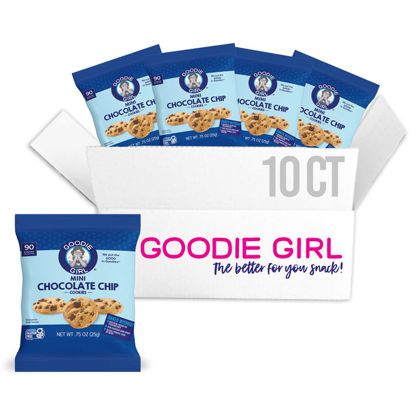 Mini Chocolate Chip Cookies Snack Packs (10 Pack) - Goodie Girl