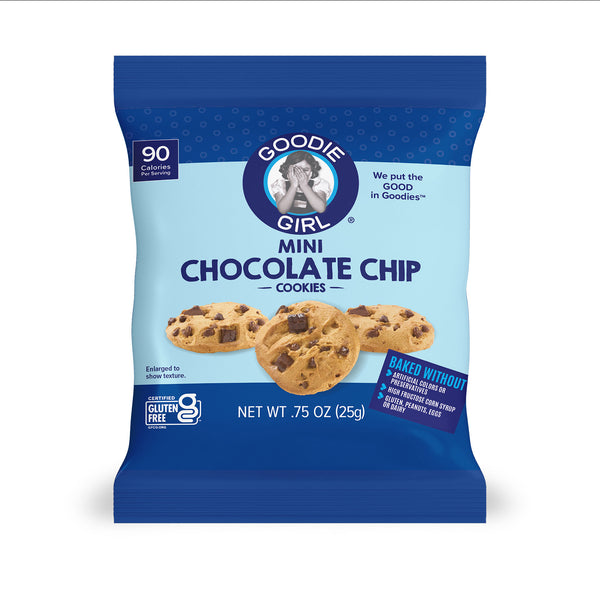 Mini Chocolate Chip Cookies Snack Packs (24 Pack) - Goodie Girl