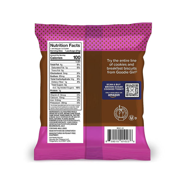 Mini Brown Sugar Cookies Snack Packs (10 Pack) - Goodie Girl